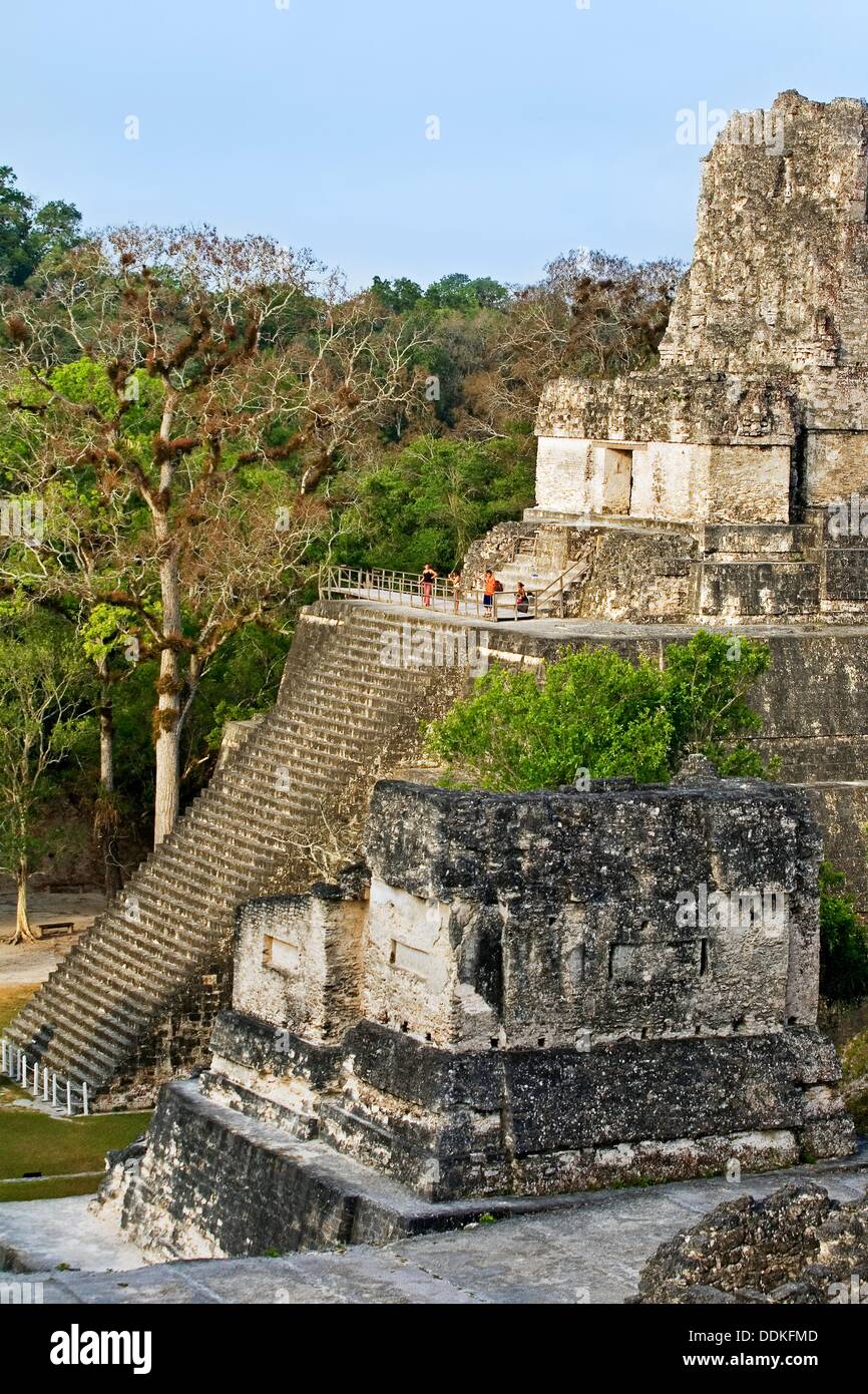Temple II Mayan ruins of Tikal Peten region, Guatemala Stock Photo - Alamy
