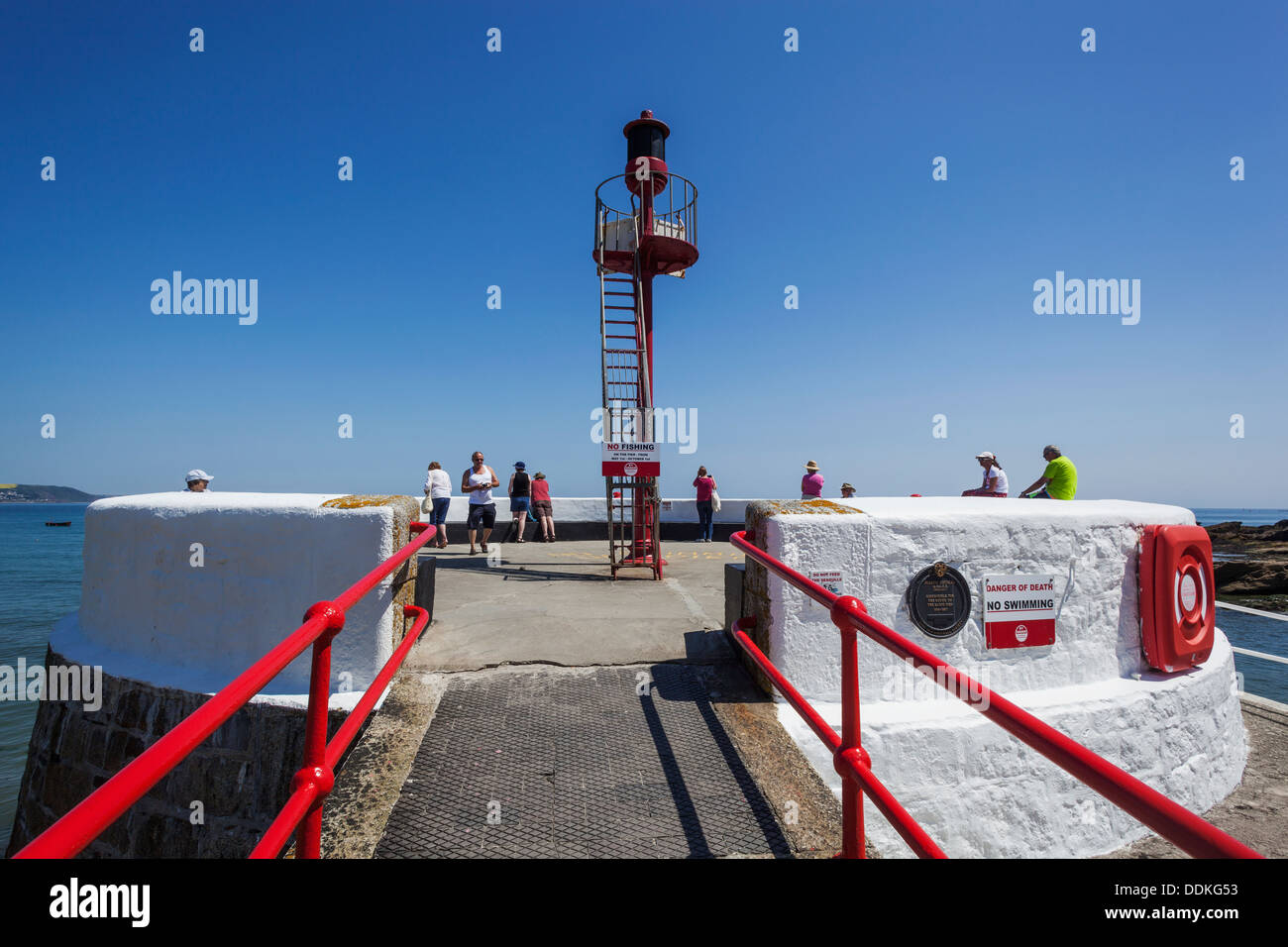 England, Cornwall, Looe, Banjo Pier Stock Photo - Alamy
