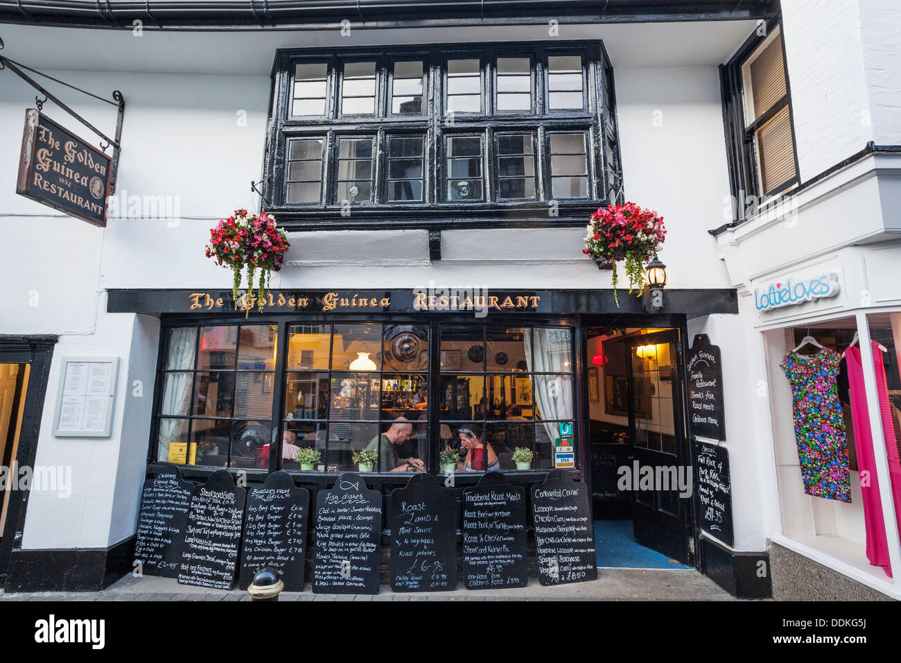 England, Cornwall, Looe, Restaurant Stock Photo - Alamy