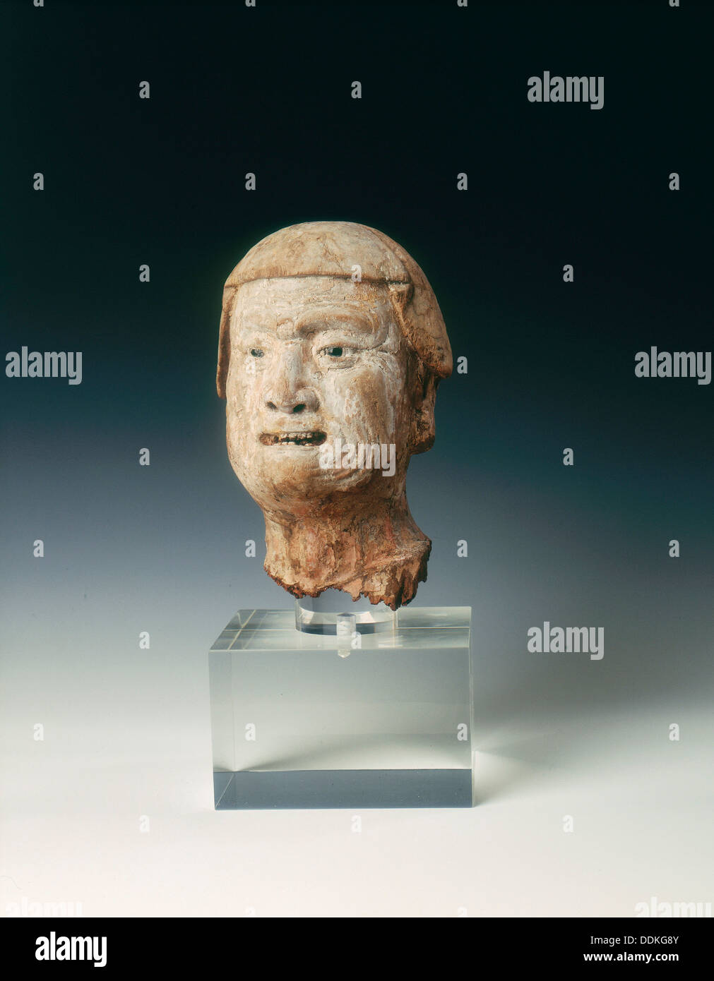 Wooden head of a lohan, Northern Song dynasty, China, 11th century ...