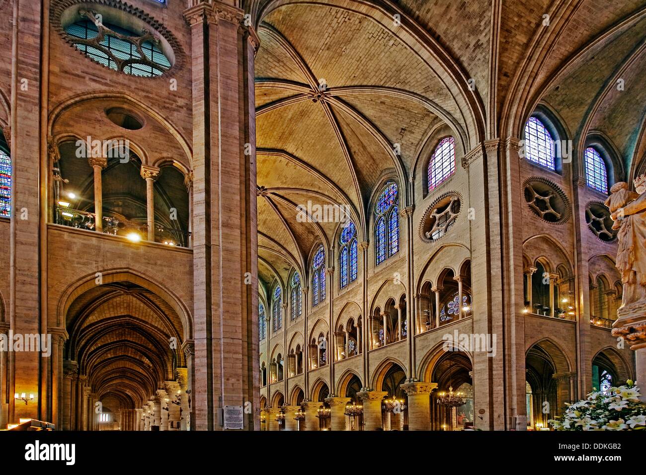 Notre dame de paris inside hi-res stock photography and images - Alamy