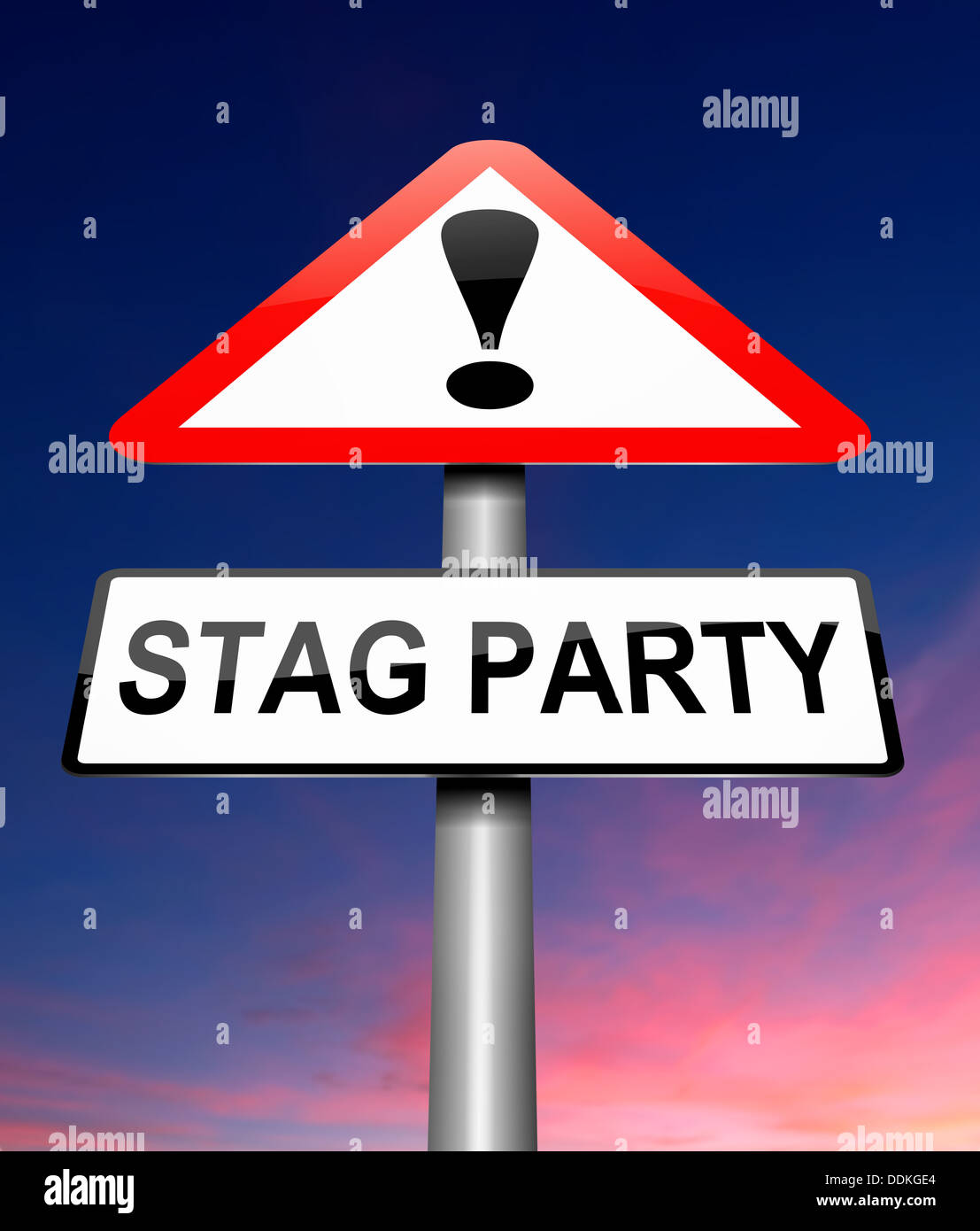 Stag warning sign hi-res stock photography and images - Alamy