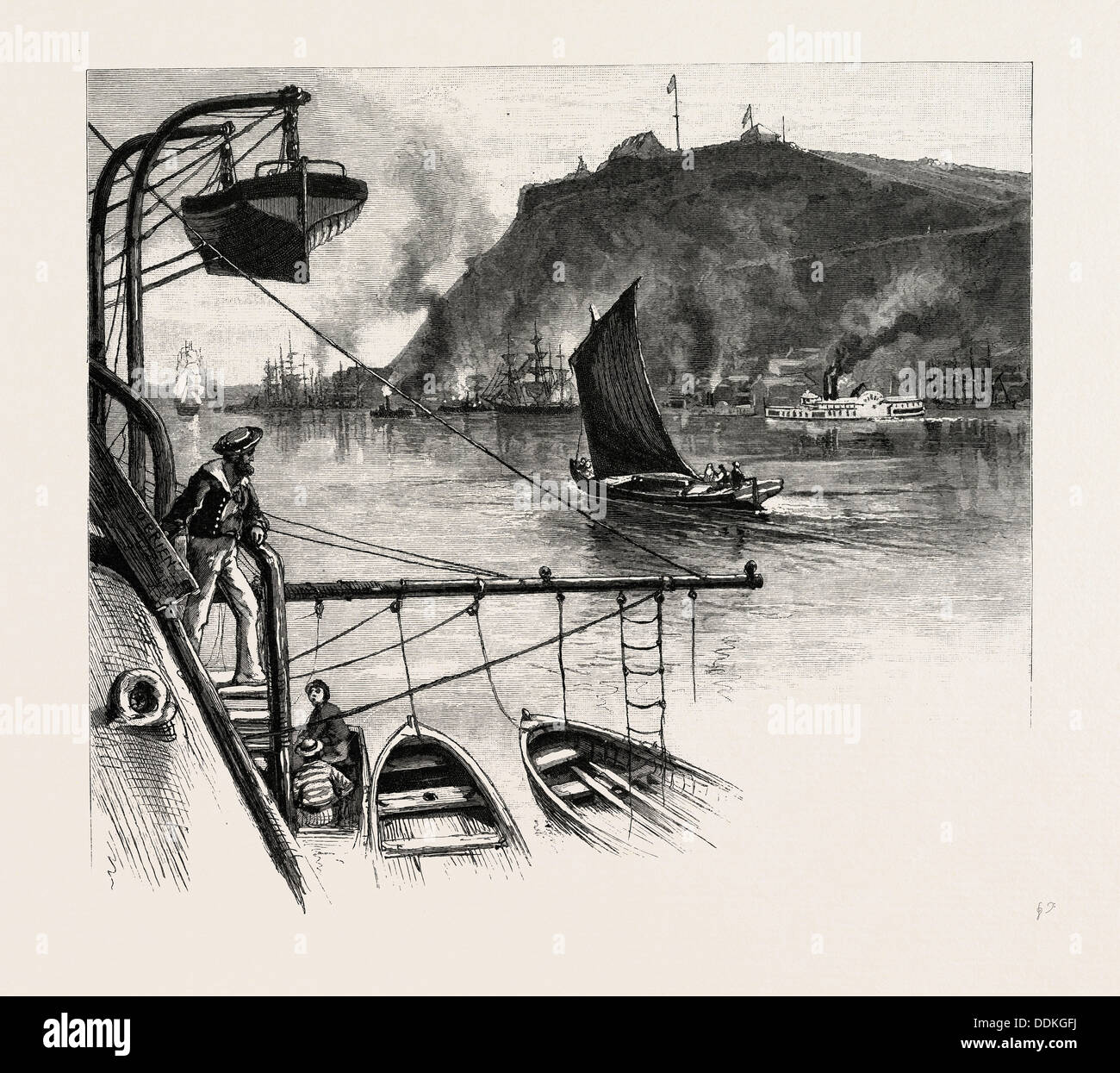 QUEBEC, THE CITADEL, FROM H.M.S. NORTHAMPTON, CANADA, NINETEENTH ...