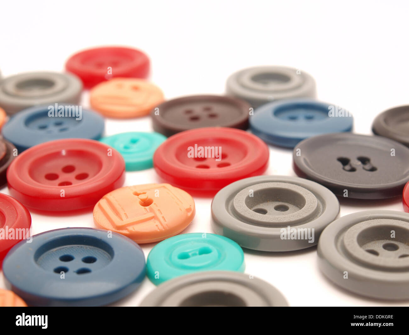 Buttons on a white background Stock Photo - Alamy