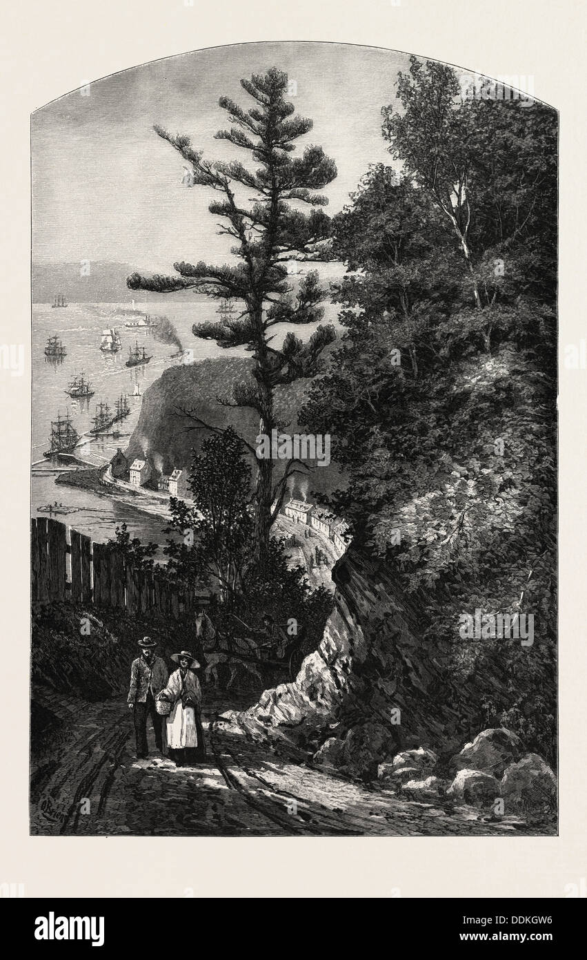WOLFE'S COVE., CANADA, NINETEENTH CENTURY ENGRAVING Stock Photo - Alamy