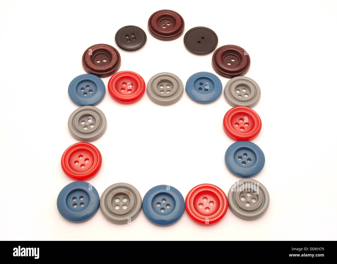 Buttons on a white background Stock Photo - Alamy