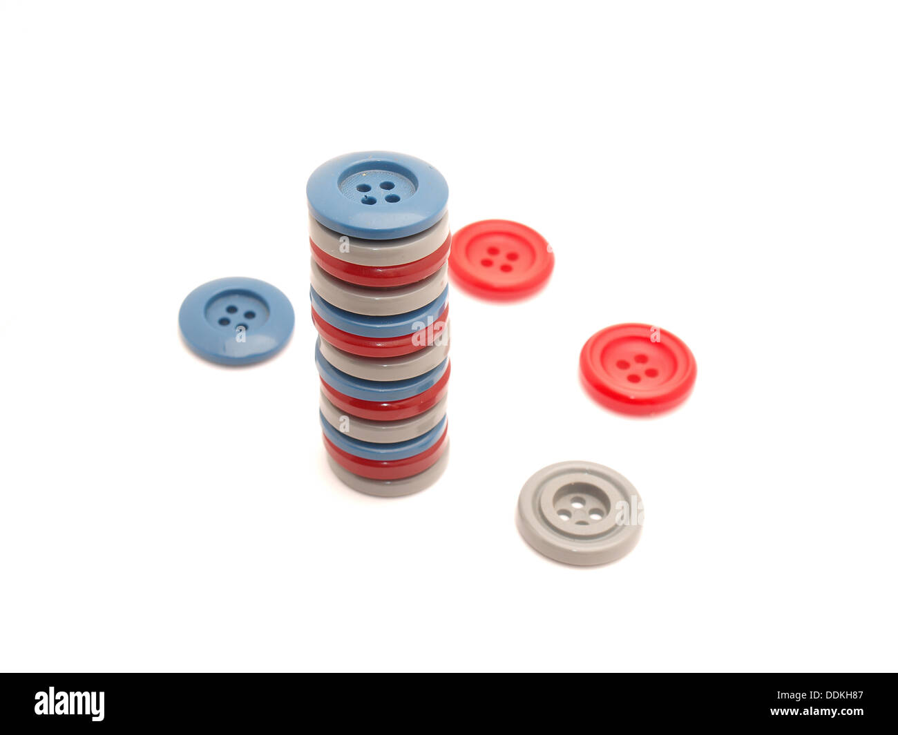 Buttons on a white background Stock Photo - Alamy