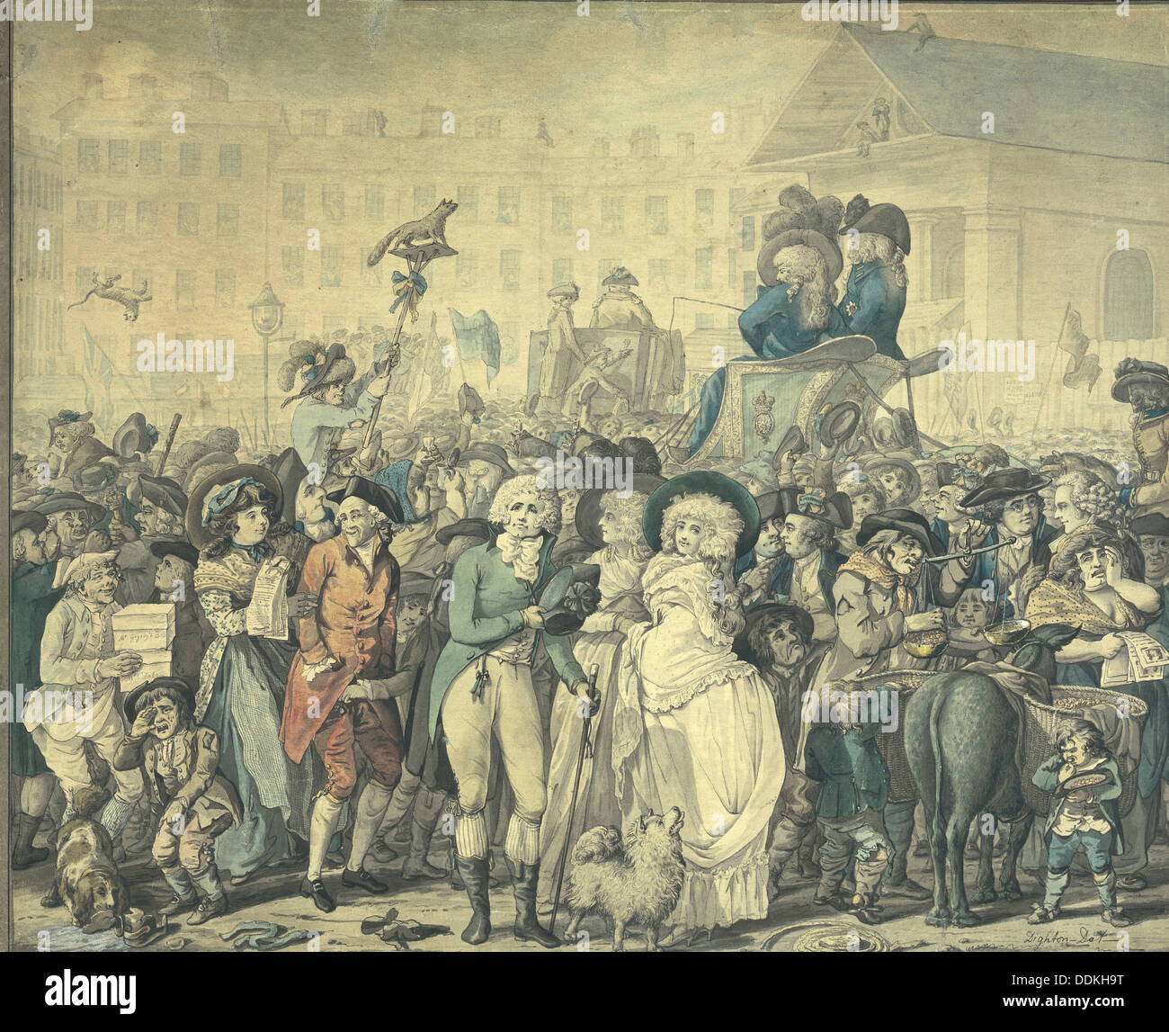 A detail from 'Westminster Election of 1788'. Artist: Robert Dighton ...