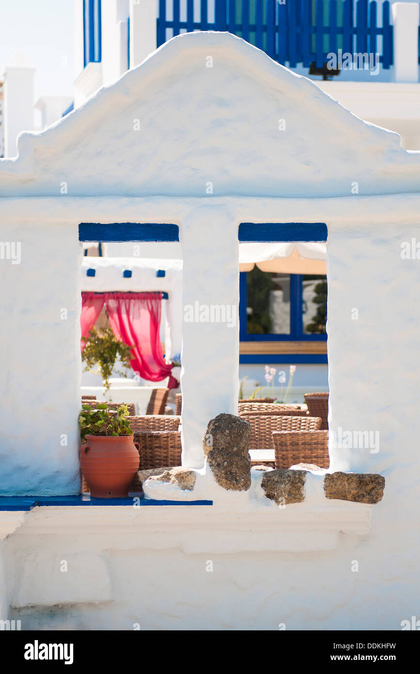 Greek house front elevation detail hi-res stock photography and images ...