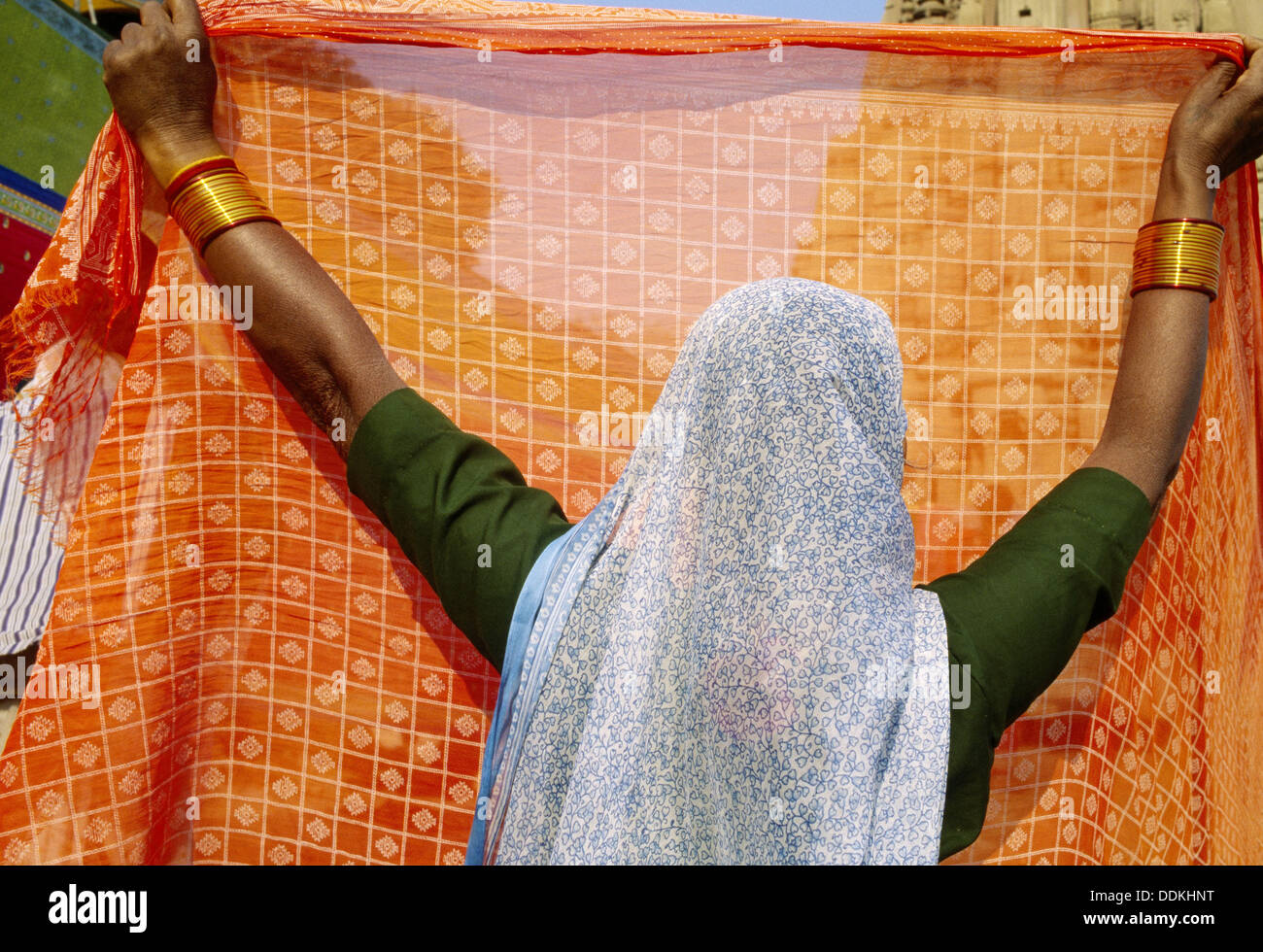 Woman saree back view hi-res stock photography and images - Alamy