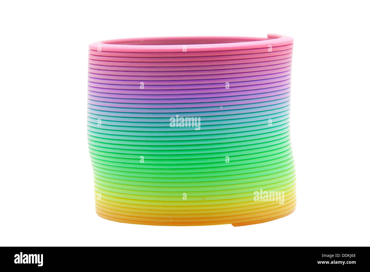 Colored spring on white background Stock Photo - Alamy