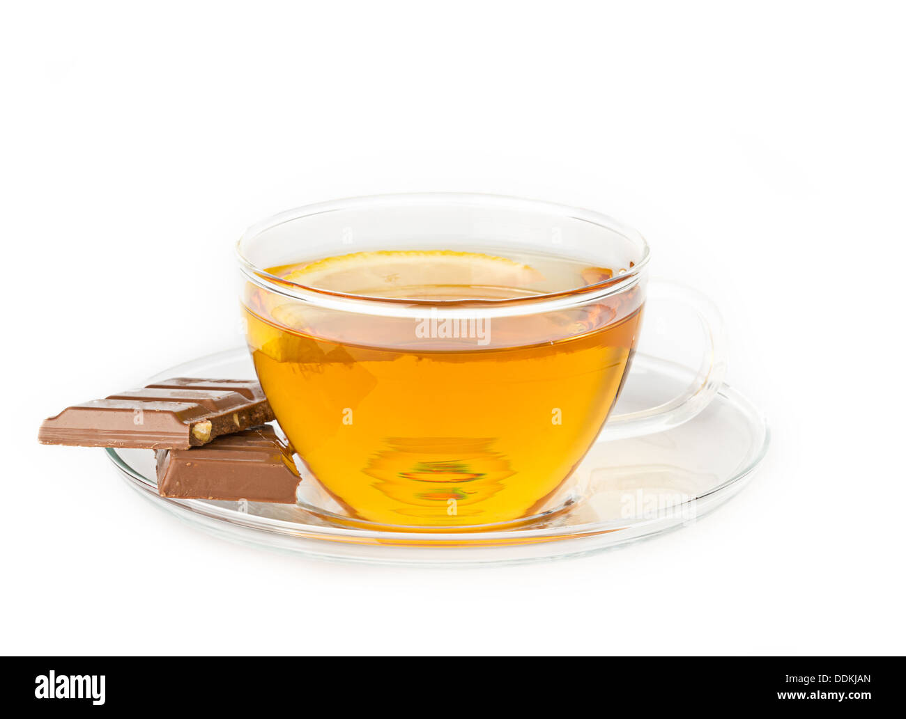 Cup of tea with chocolate Stock Photo - Alamy