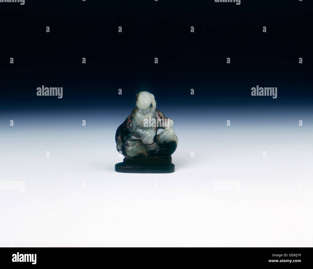 Jade group of a boy riding a fish, Ming dynasty, China, 1369-1644 ...