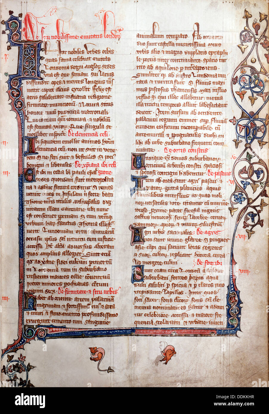 Copy of William Fitzstephen's description of London, 14th century ...