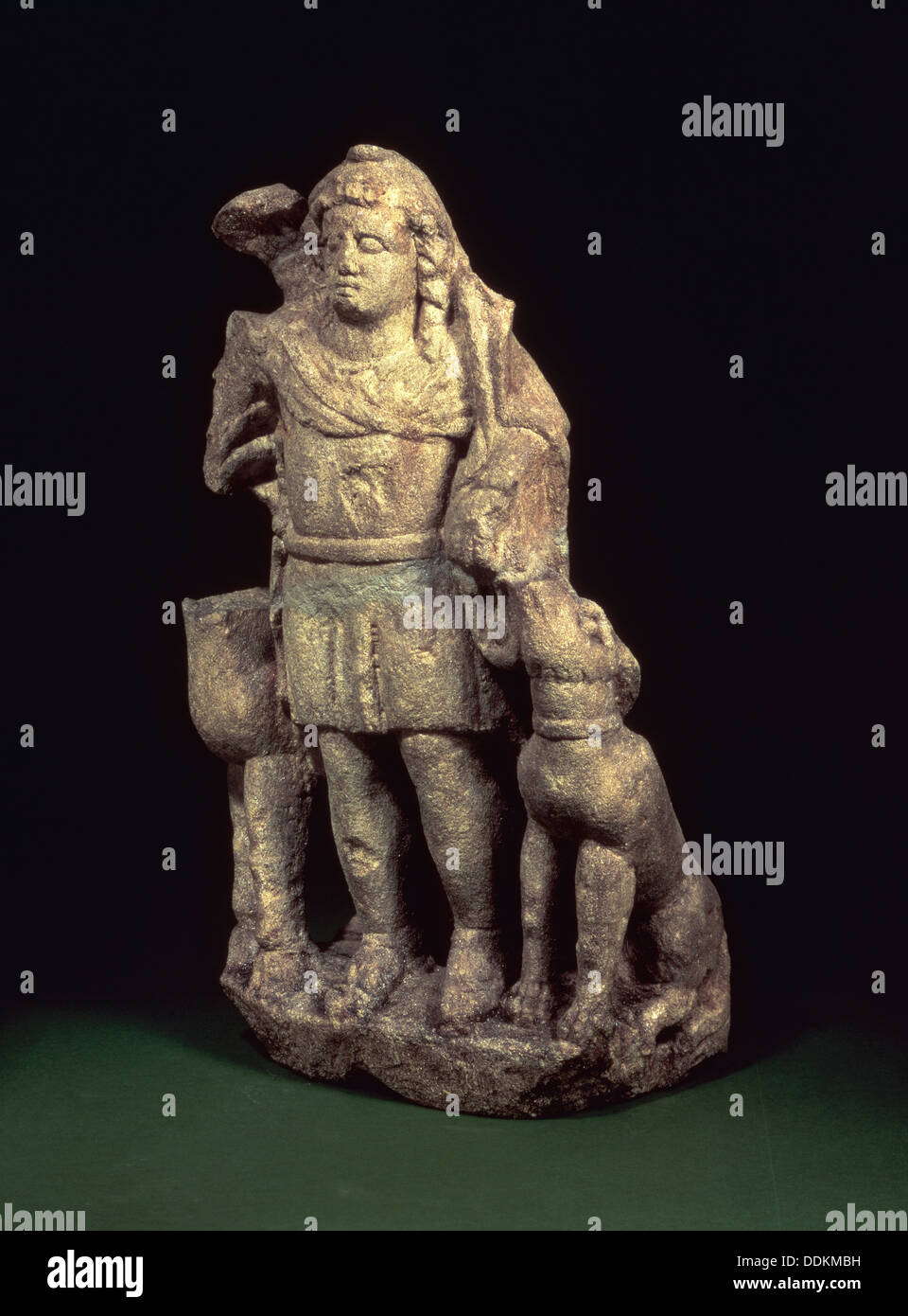 Hunting deity with a dog. Artist: Unknown Stock Photo - Alamy