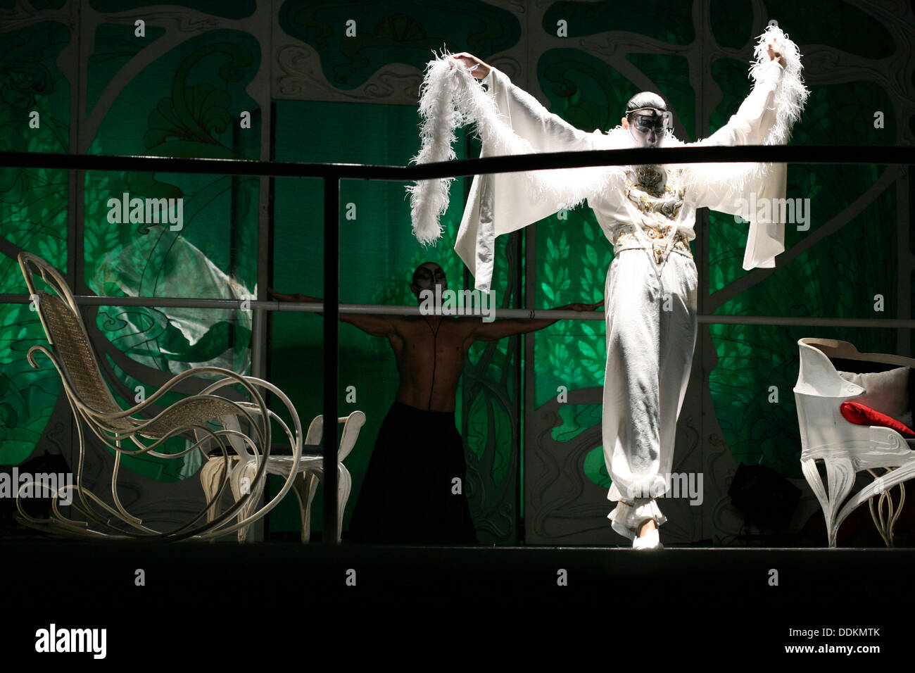 Roman Viktyuk Theatre. Play 'The Maids' ('Les Bonnes'). Russian actors ...