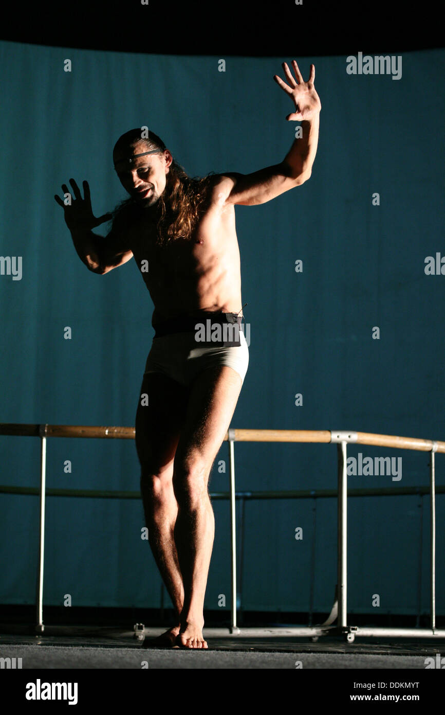 Roman Viktyuk Theatre. Play 'Otherworldly Garden'. Russian actor Dmitry ...