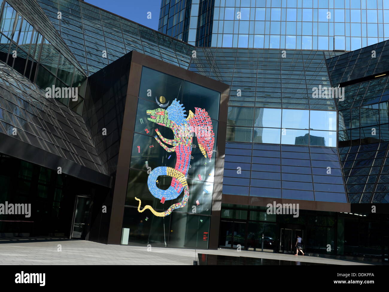 A large work of street art by Brazilian artist Fefe Talavera is seen at ...