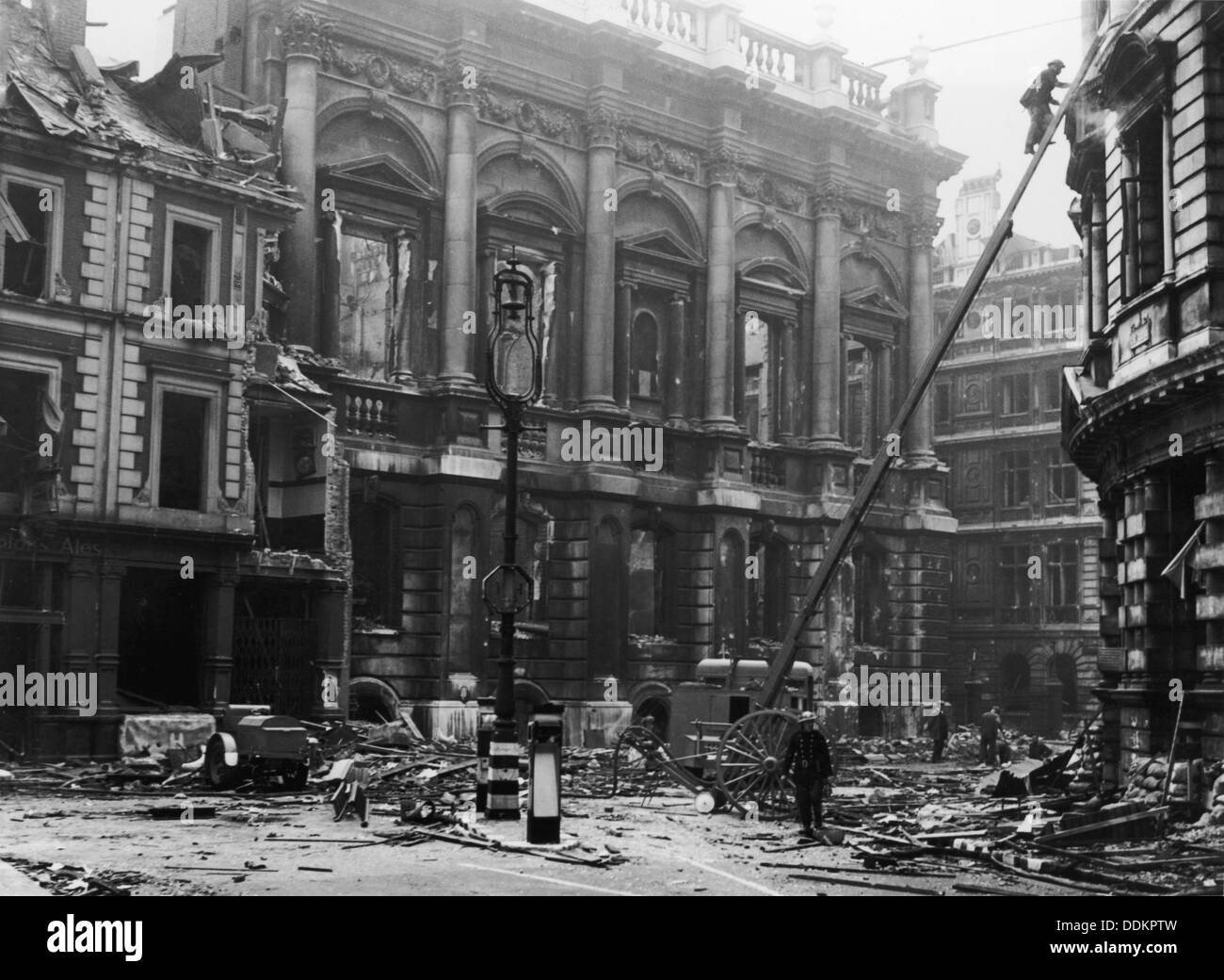 Carpenters' Hall bomb damage, London, 1941. Artist: Unknown Stock Photo ...
