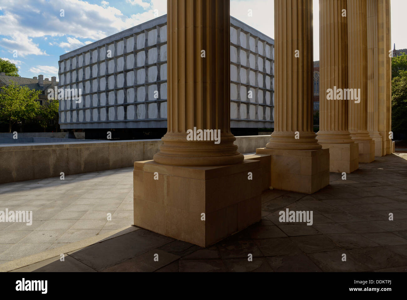 Beinecke rare book library, at Yale university, seen through stone ...