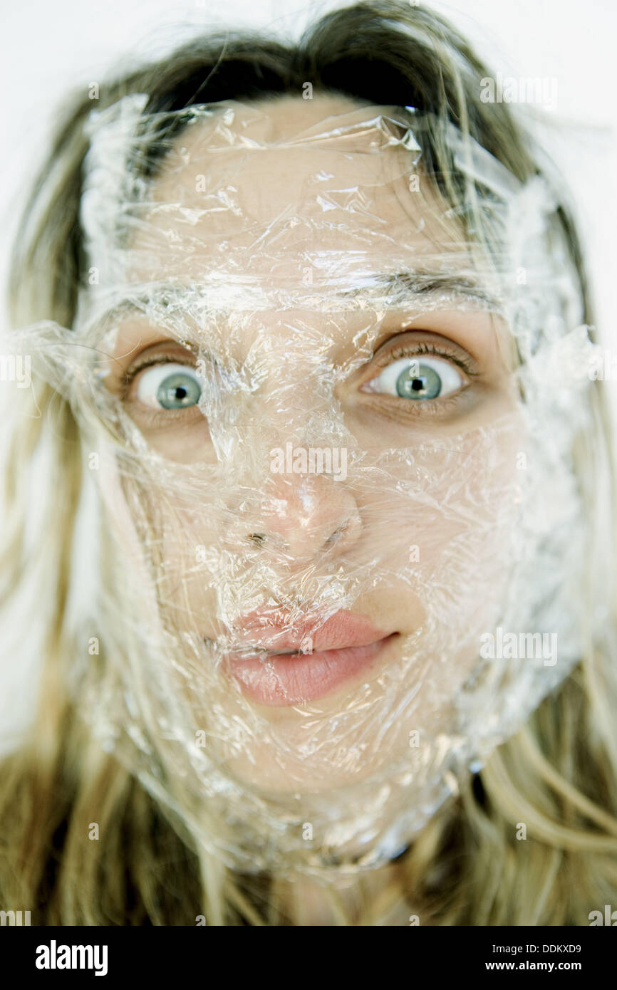 Female face plastic asphyxia hi-res stock photography and images - Alamy