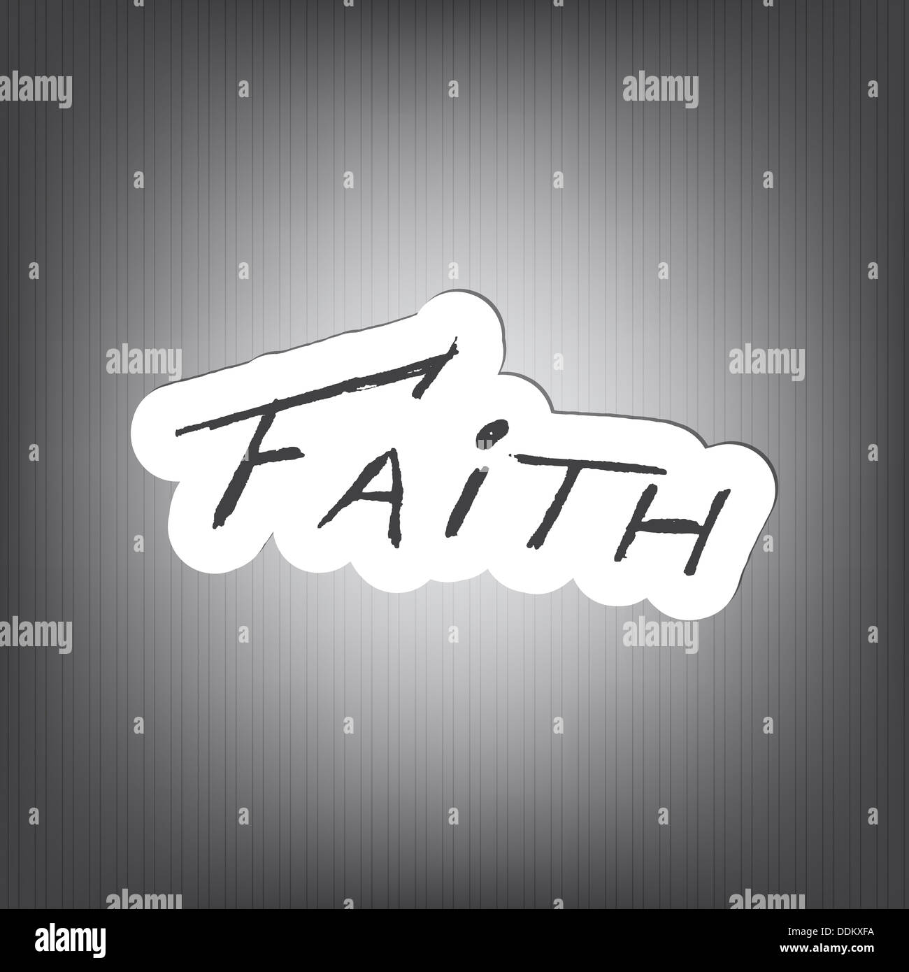 Faith message,written on piece of paper, on dark background. Space for ...