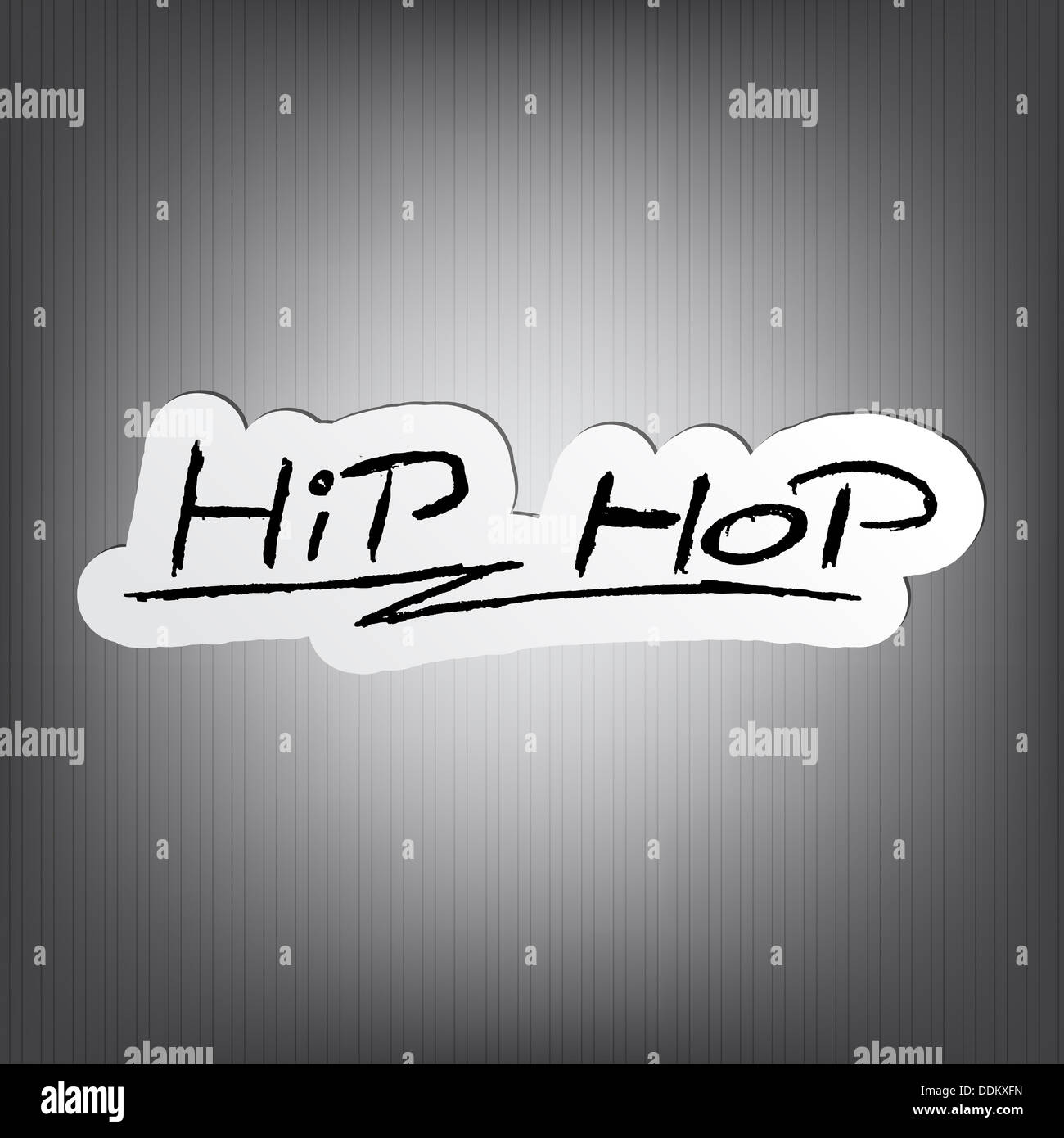 Hip Hop message,written on piece of paper, on dark background. Space ...