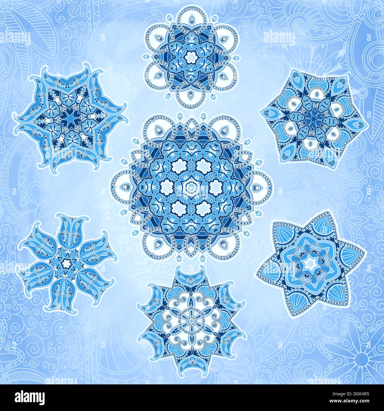 Snowflakes vector hi-res stock photography and images - Alamy