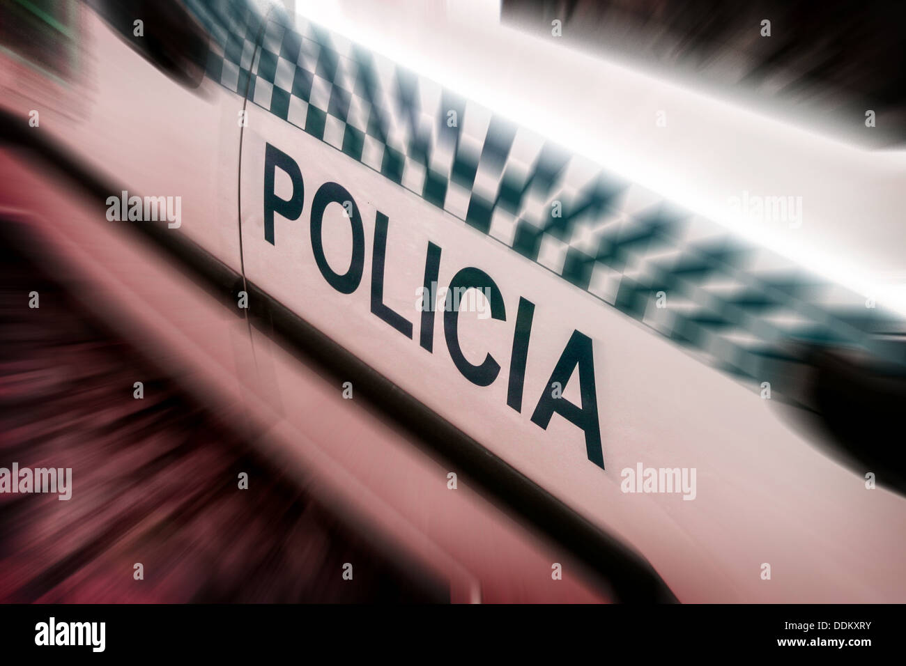 Spanish Police car Stock Photo - Alamy