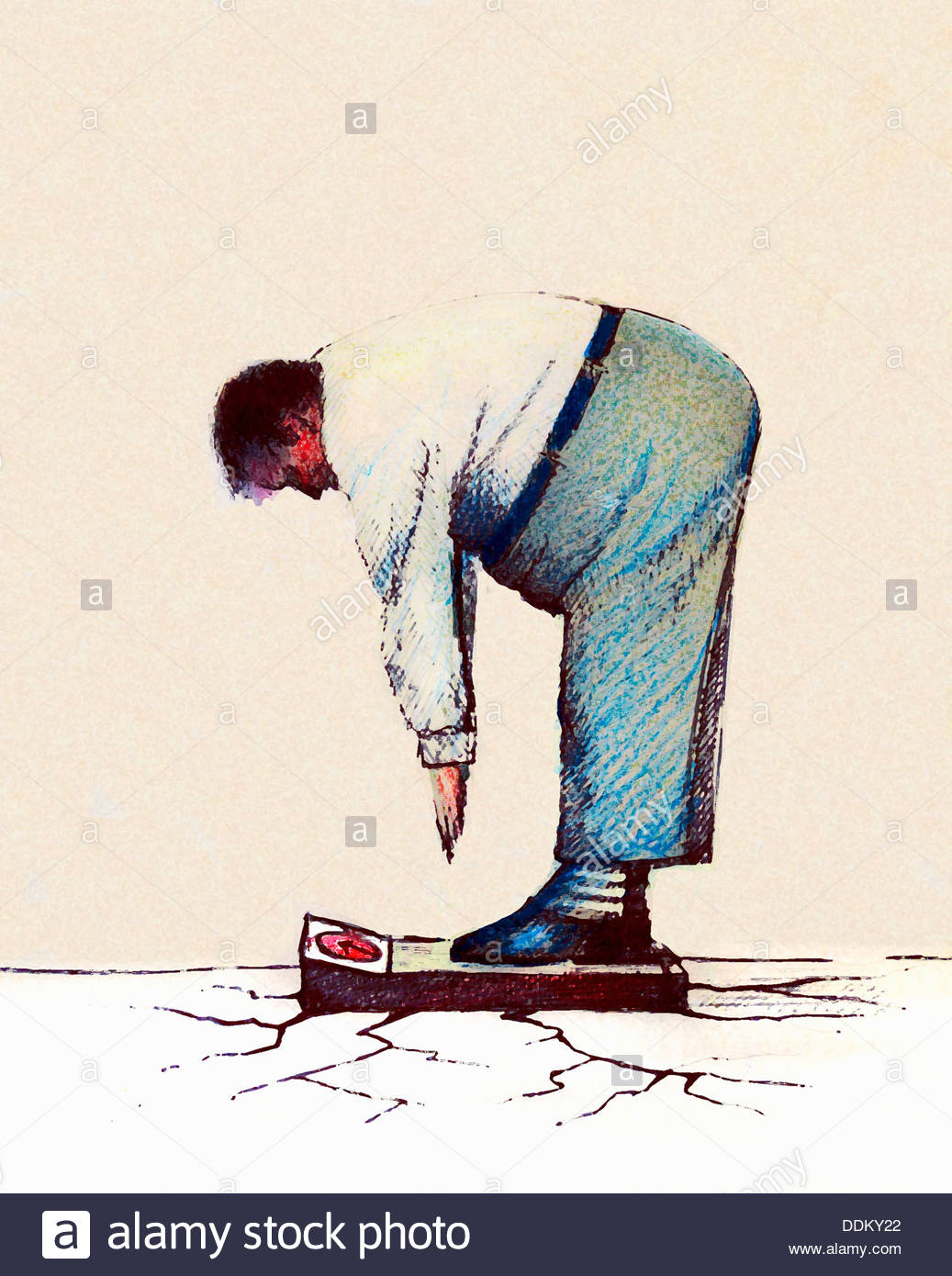 Fat Man On Scale Stock Photos & Fat Man On Scale Stock Images - Alamy