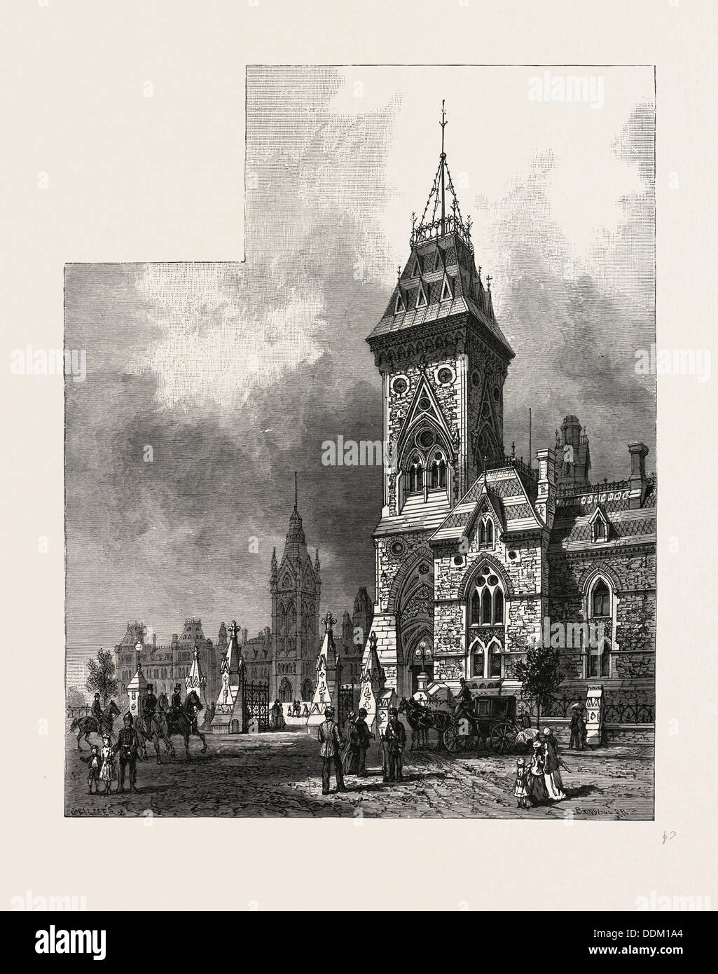 OTTAWA, TOWER OF EASTERN BLOCK, DEPARTMENTAL BUILDINGS, CANADA ...