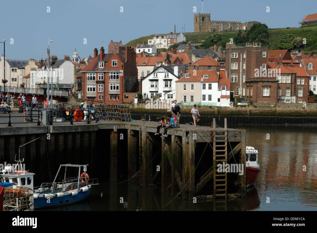 The upper harbour in Whitby, North Yorkshire Stock Photo - Alamy