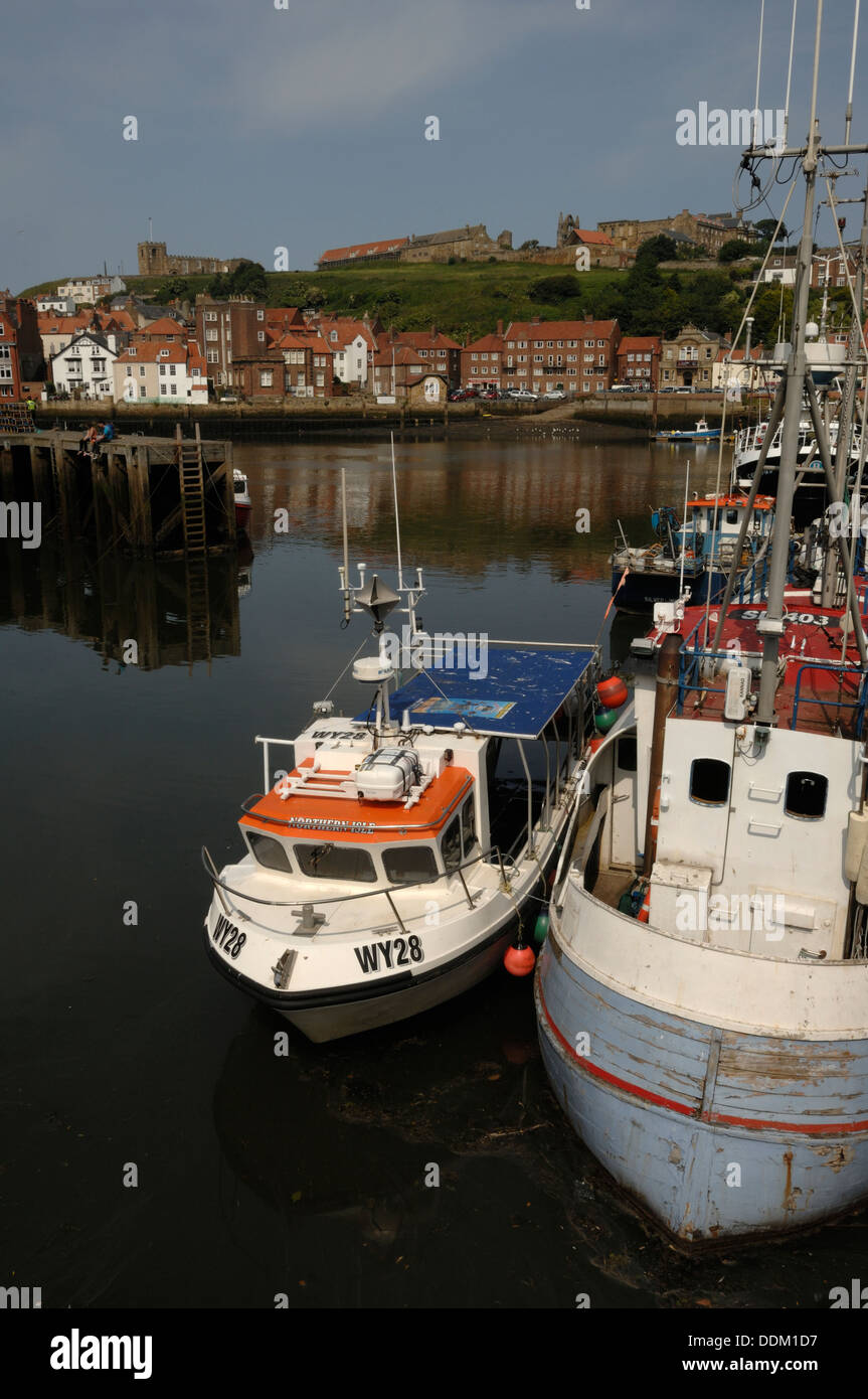 The upper harbour in Whitby, North Yorkshire Stock Photo - Alamy