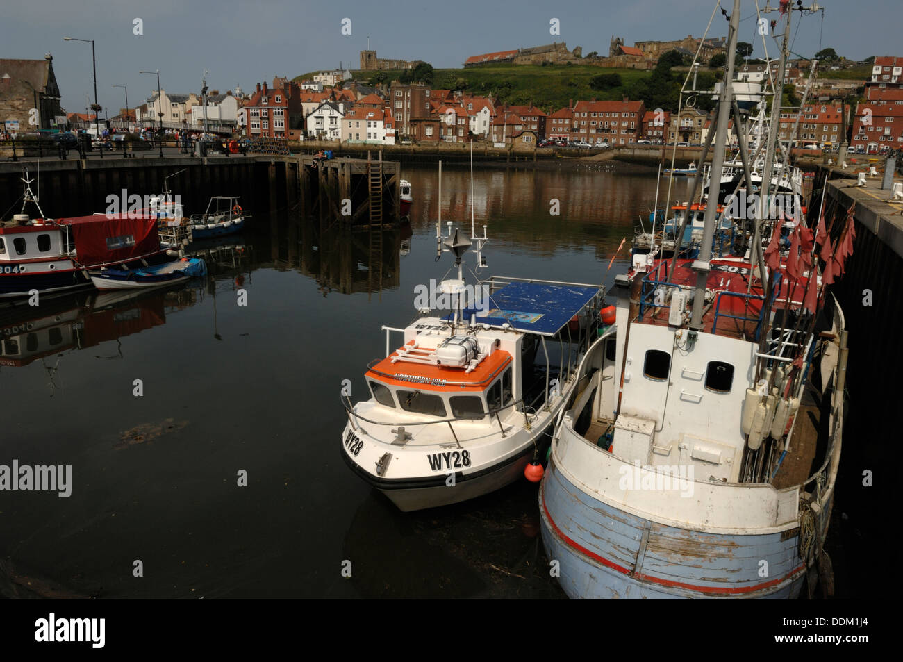 The upper harbour in Whitby, North Yorkshire Stock Photo - Alamy