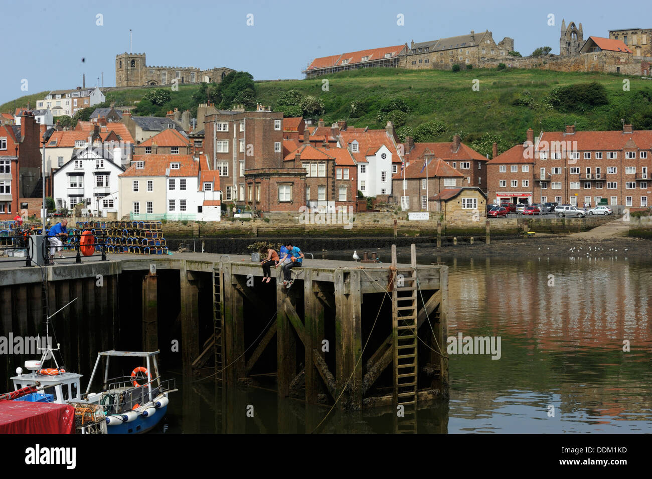 The upper harbour in Whitby, North Yorkshire Stock Photo - Alamy