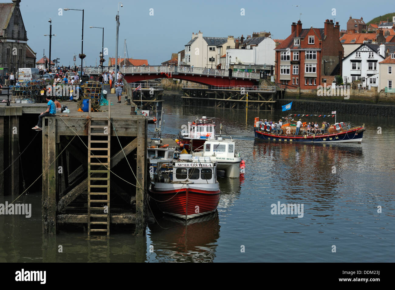 The upper harbour in Whitby, North Yorkshire Stock Photo - Alamy
