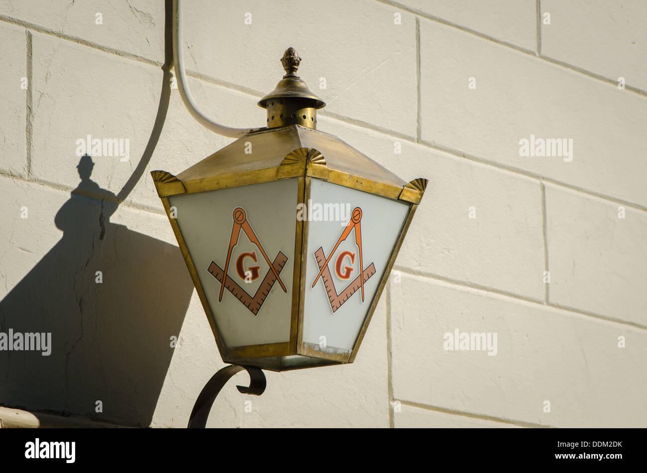 Masonic Lodge sign on overhead door light in Niagara-on-the-lake ...
