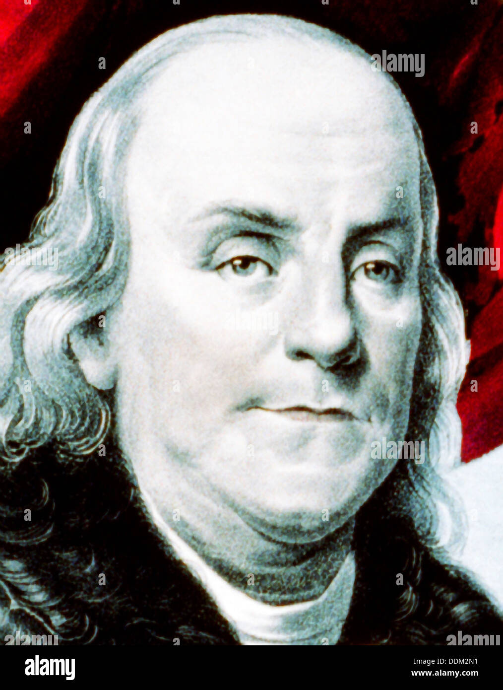 Vintage portrait of Benjamin Franklin Stock Photo - Alamy