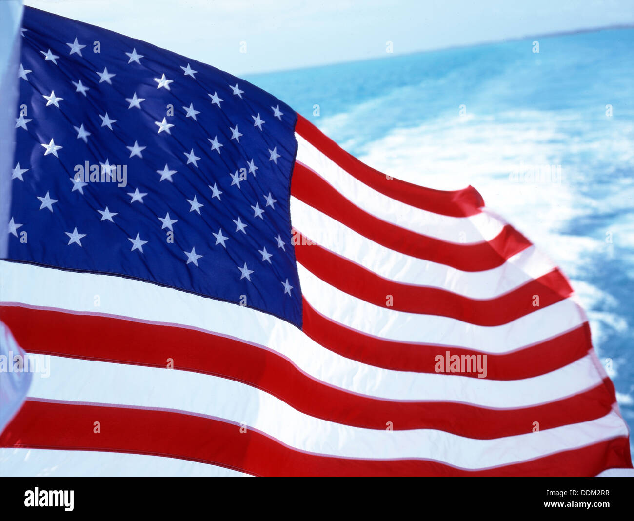 Stars & Stripes (USA) flag on board a ship Stock Photo - Alamy