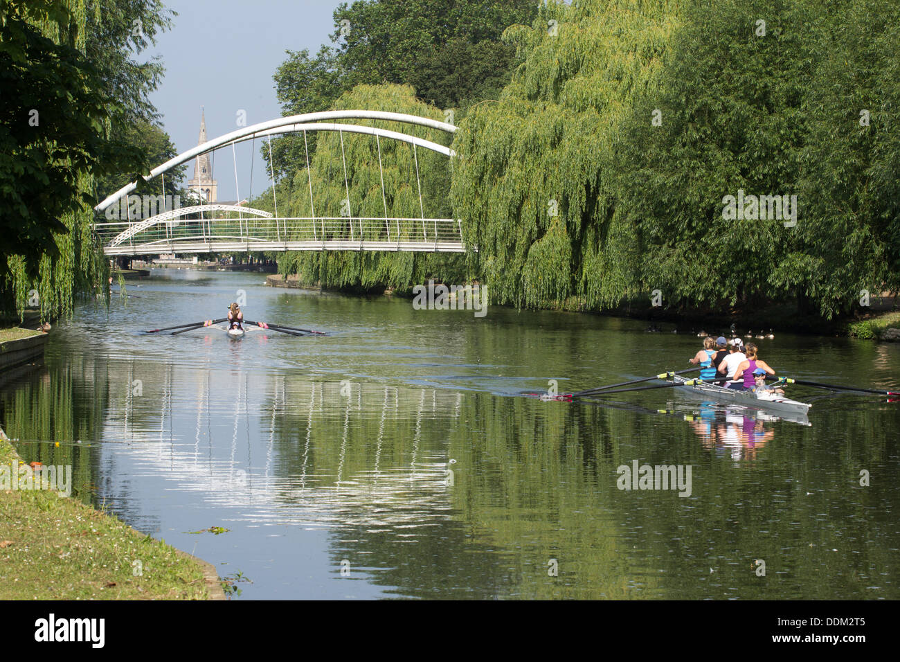 Bedford river embankment Stock Photo - Alamy