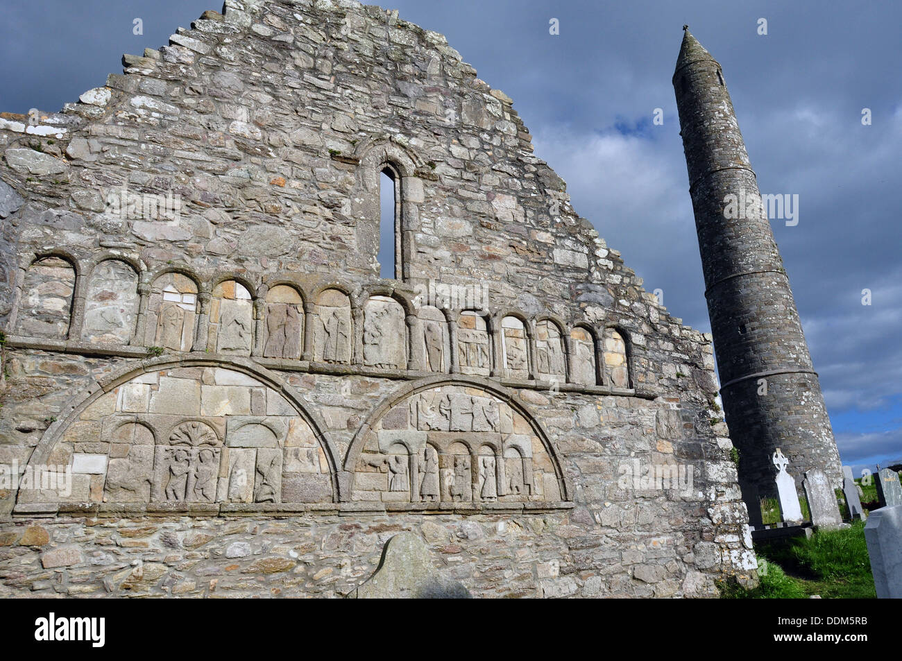MOST FAMOUS MONASTIC SITES IN IRELND -ARDMORE Stock Photo - Alamy