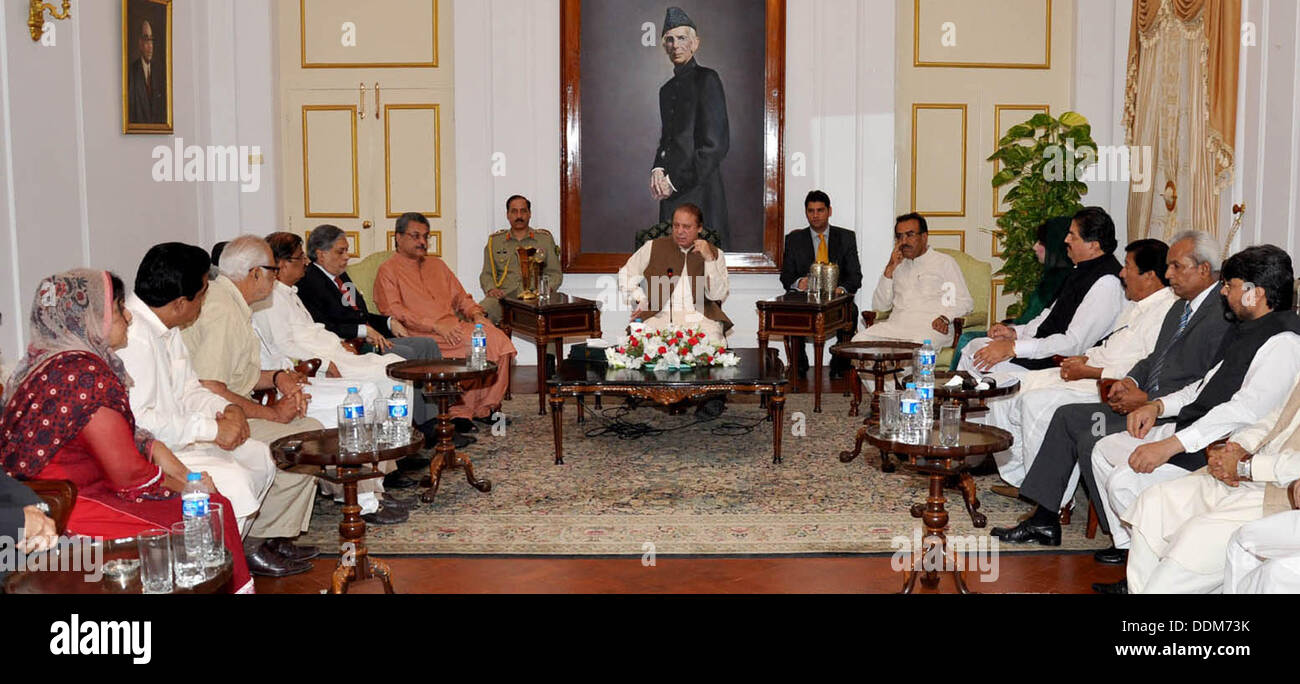 Karachi, Pakistan. 4th September 2013. Prime Minister Muhammad Nawaz ...