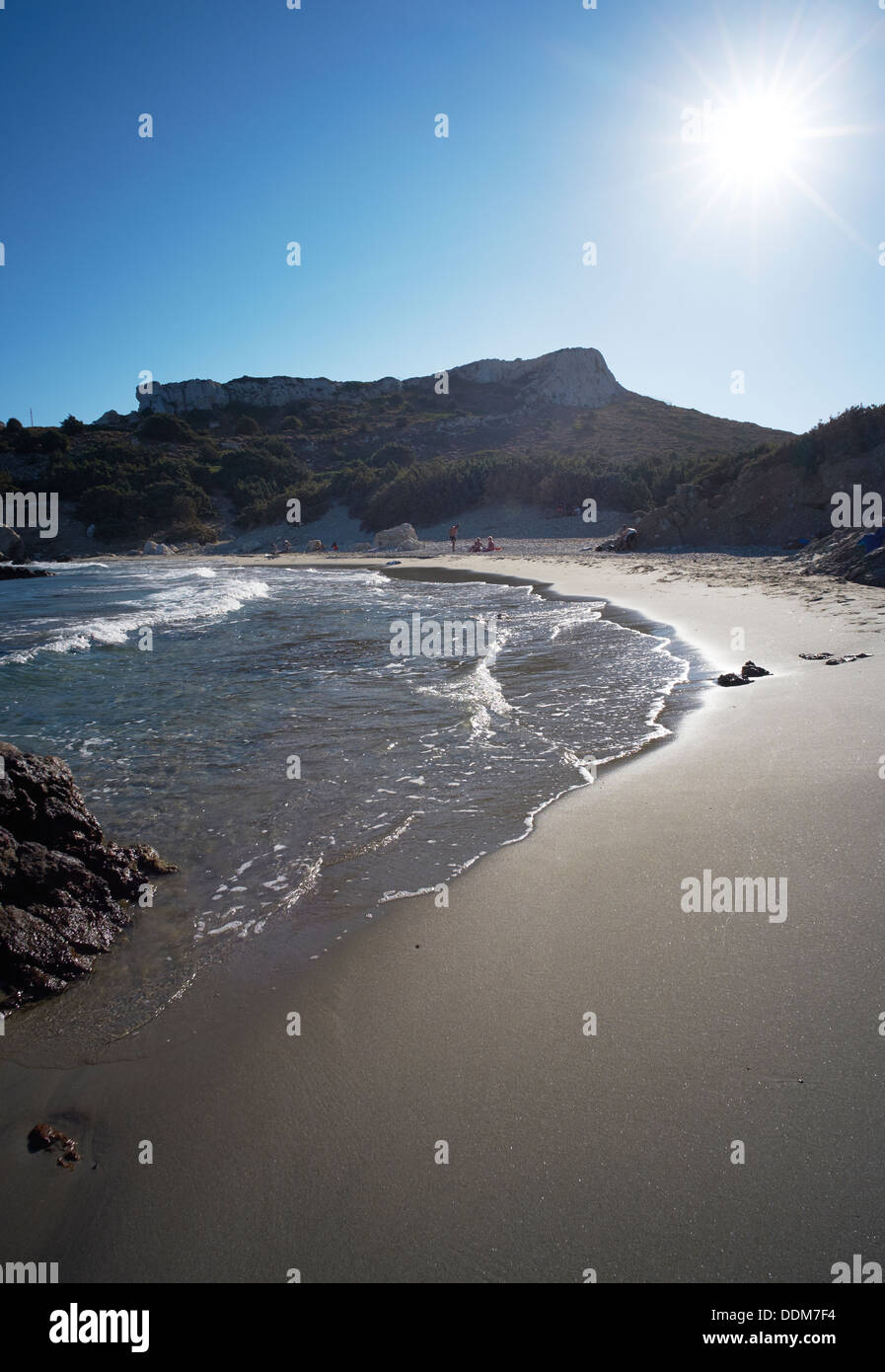 The beach at Agios Georgios Drakano, Ikaria, Greece, one of the ...