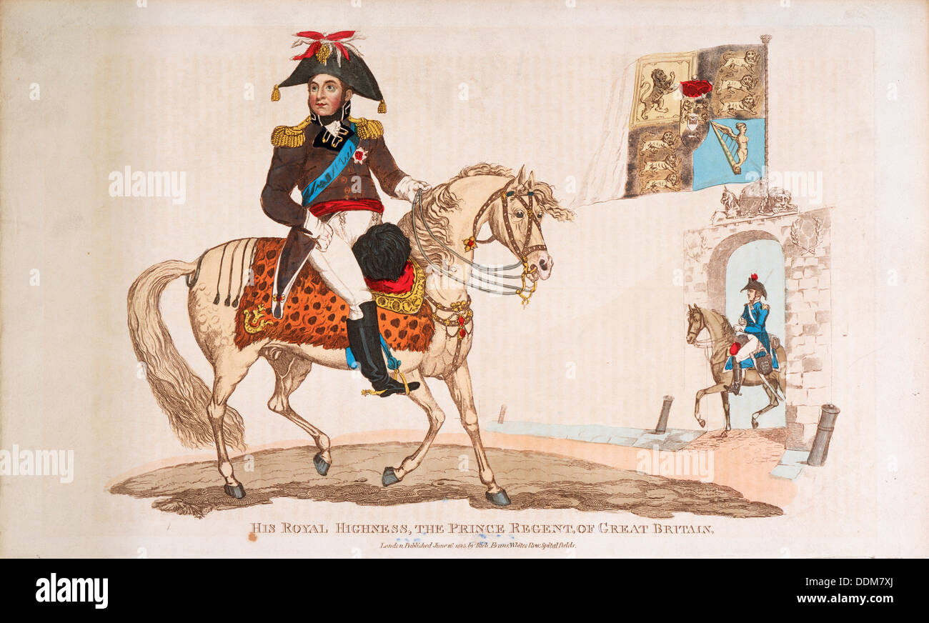 King George IV as Prince Regent, 1815. Artist: Unknown Stock Photo - Alamy