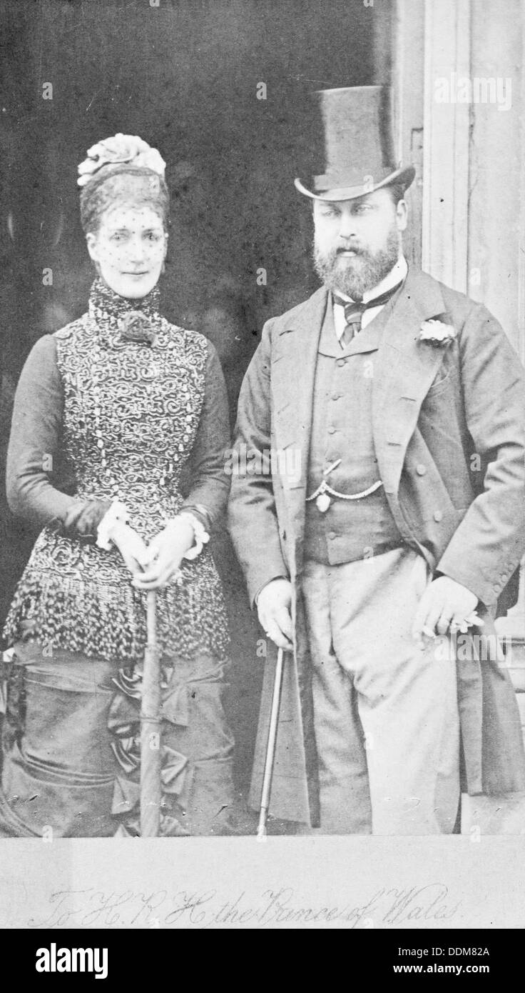 The Prince (later King Edward VII) & Princess of Wales 1882. Artist ...
