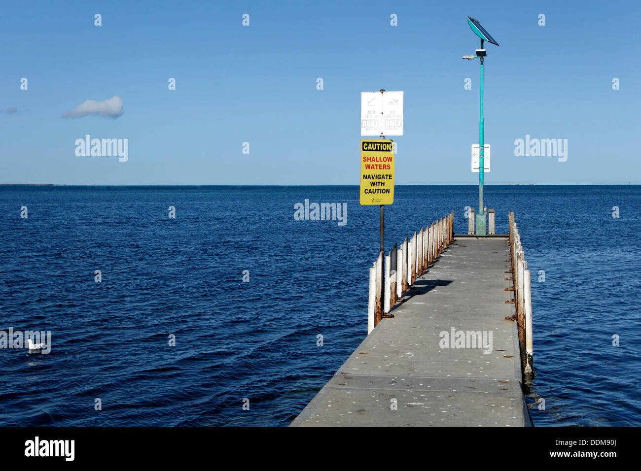 Caution Shallow Waters Sign, Western Australia Stock Photo - Alamy