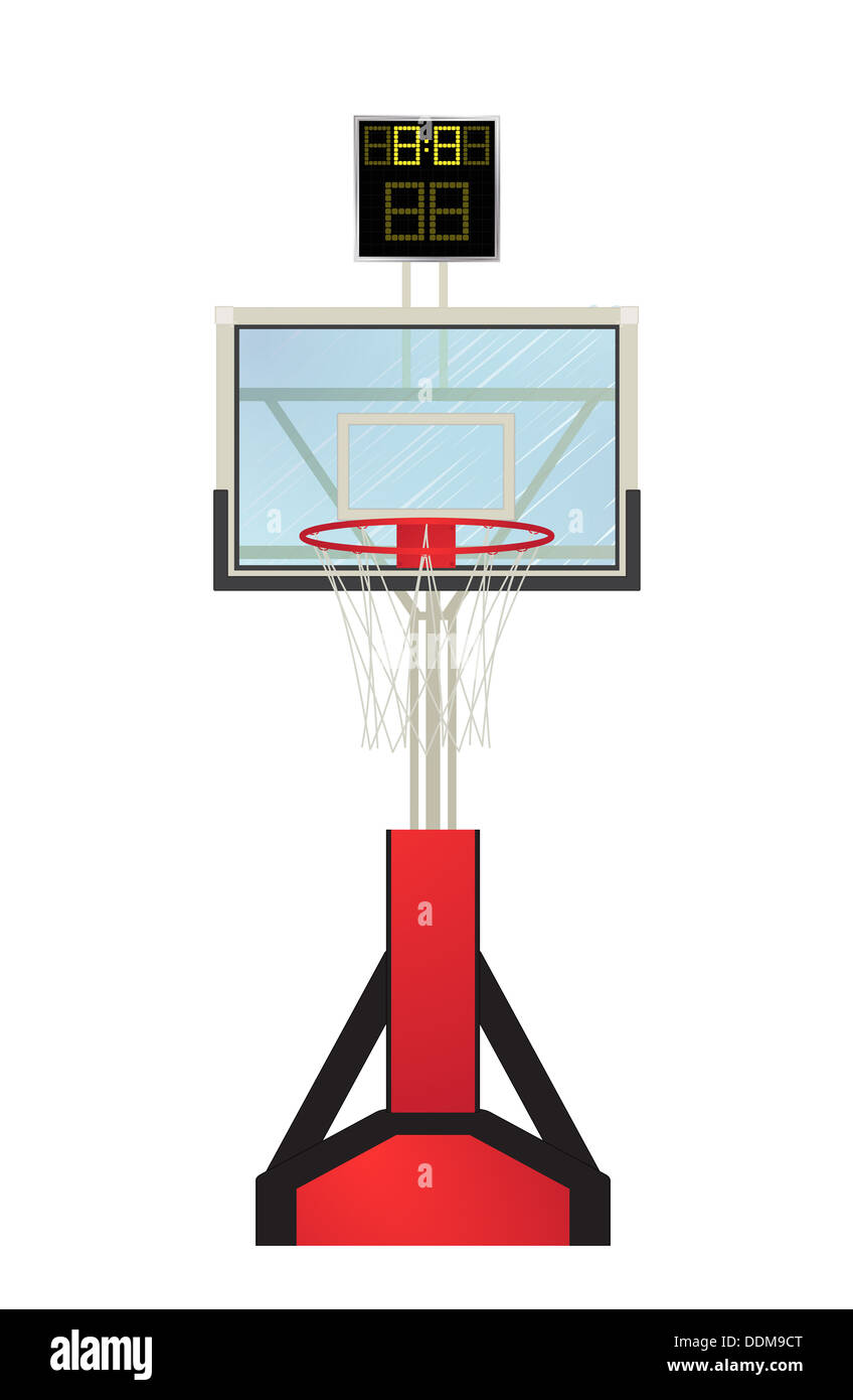 Basketball hoop, isolated object against white background Stock Photo ...