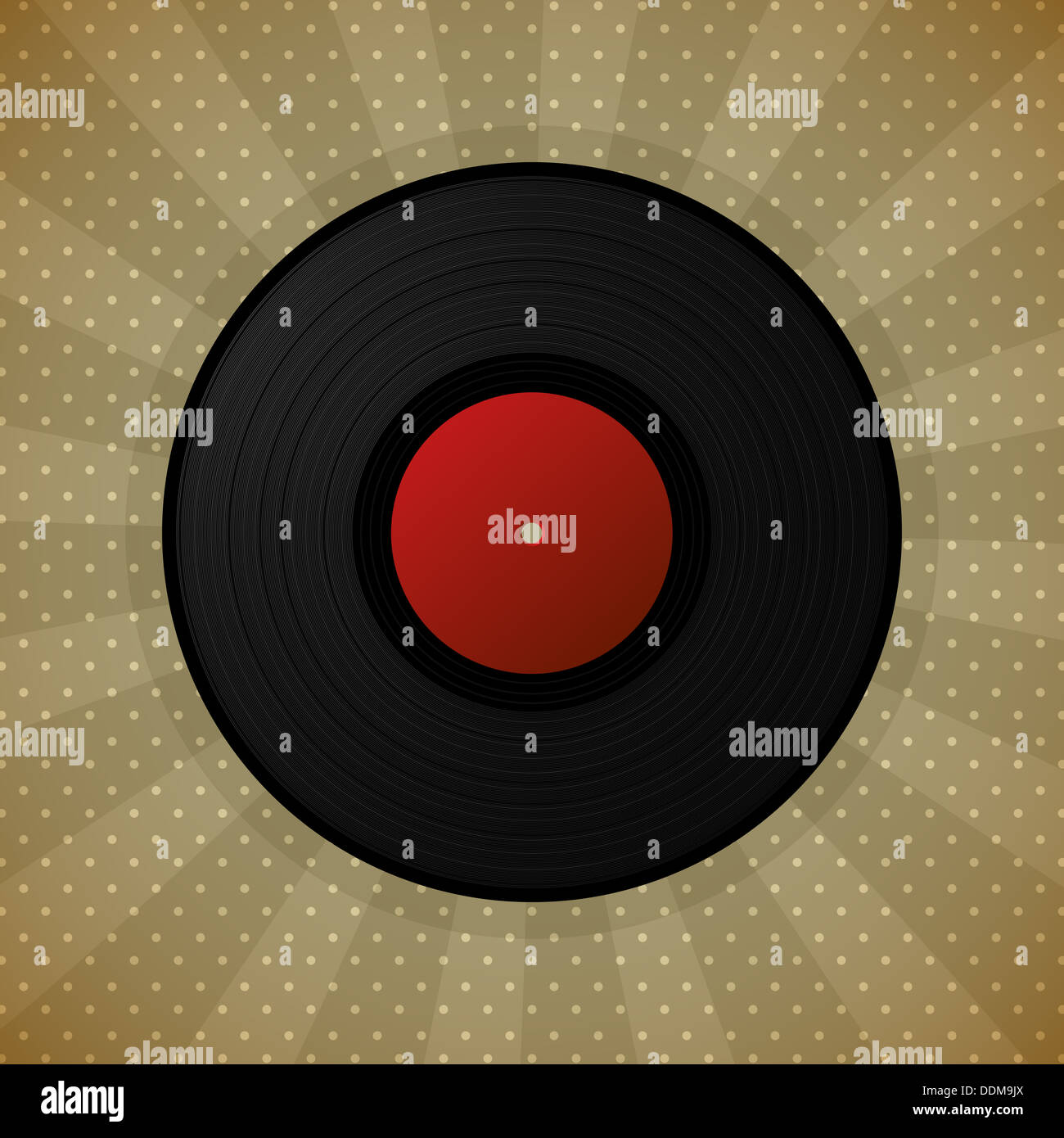 Black vinyl record, retro style illustration Stock Photo - Alamy