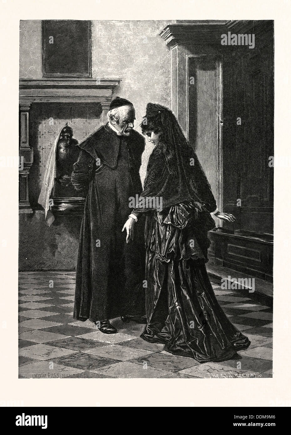THE CONFESSION. LUDWIG PASSINI Stock Photo - Alamy