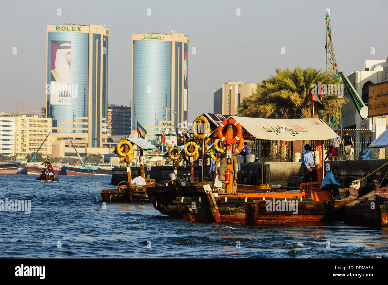 Uae the oldest commercial port of dubai hi-res stock photography and ...